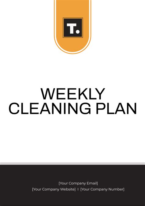Free Weekly Cleaning Plan Template To Edit Online
