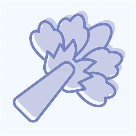 Icon Bouquet Suitable For Garden Symbol Two Tone Style Simple Design