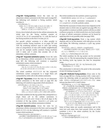 Notes For Emulating Cellular Automata With Other Systems A New Kind Of Science Online By