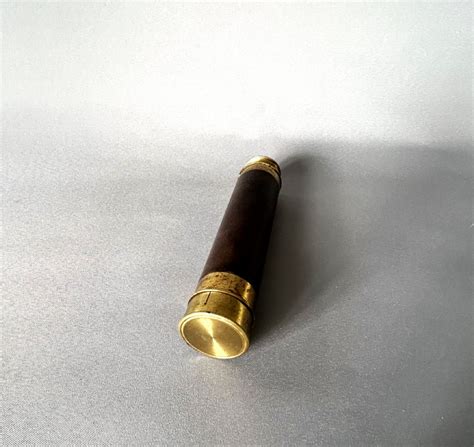 A Handsome Victorian Brass Three Draw Telescope