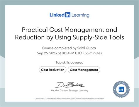 Sahil Gupta On Linkedin Certificate Of Completion