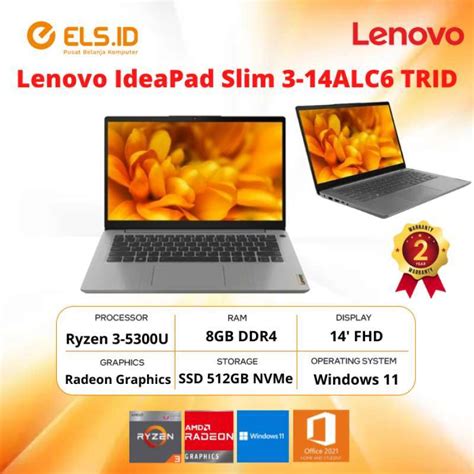 Jual Laptop Lenovo Ideapad Slim 3 14alc6 Trid Ryzen 3 5300u 8gb Ssd