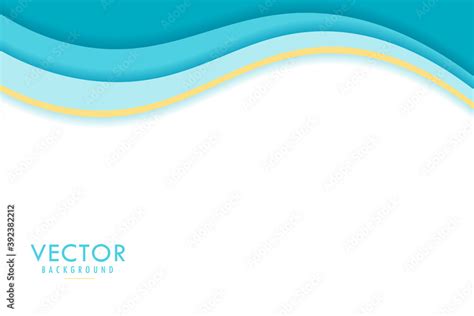 Cover Header Card With Wavy Wave Curve Shape Background Template