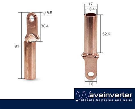 Narrow High Current Cable Terminals 95mm2 Waveinverter