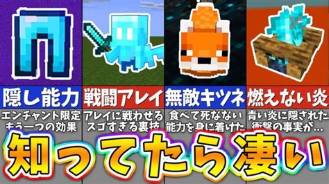 【マイクラ】99％の人が知らないマジですごい隠し要素・小ネタ9選【まいくら・マインクラフト】 Minecraft Summary マイクラ動画