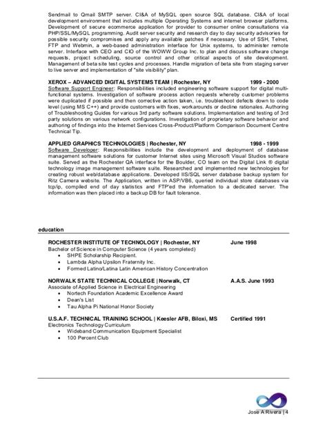 Wcf Resume Sample Williamson