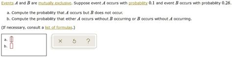 solved events a and b are mutually exclusive suppose event a occurs