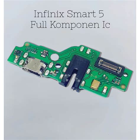 Papan Pcb Cas Infinix Smart 5 Original Full Komponen Ic Board Charger