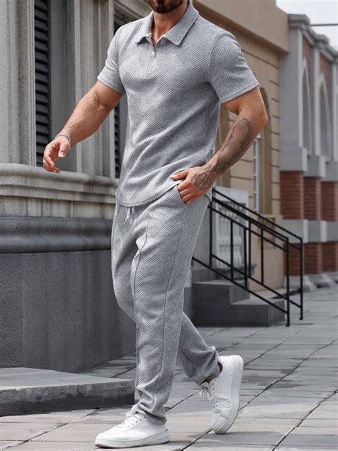 Manfinity Homme Mens Solid Color Minimalist Short Sleeve And Long