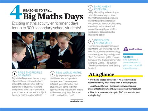 Big Maths Day Maths Enrichment Workshops For Secondary Schools