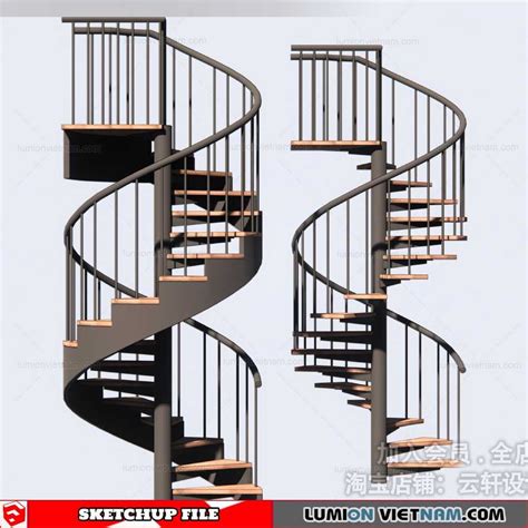 Staircase Decor Sketchup Models By Cuong Covua