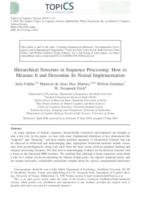 pdf hierarchical structure in sequence processing how to measure it