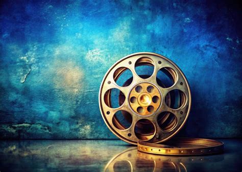 Vintage Blue Film Reel Background A Timeless Cinematic Backdrop For