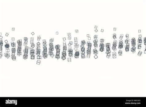 Conceptual Background Square Rectangle Pattern For Design 3d Perspective View Vector