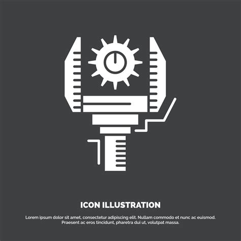 Automation Industry Machine Production Robotics Icon Glyph Vector