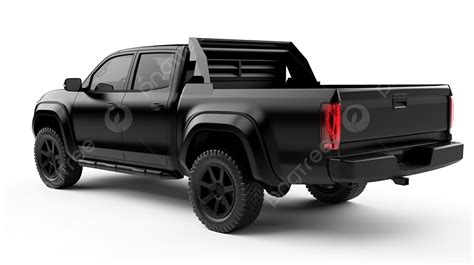 지붕이 있는 검은색 트럭 격리 된 흰색 배경 3d 렌더링에 검은 개념화물 픽업 트럭의 3d 그림 고화질 사진 사진 배경 일러스트 및 사진 무료 다운로드 Pngtree