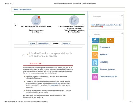 Curso Auditoría Y Consultoría Financiera V2 Tópico Tema Unidad 1 12