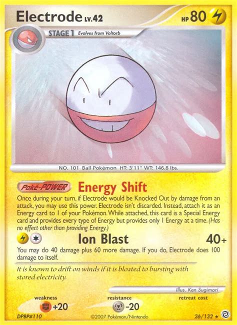 Pokémon Diamond Pearl Secret Wonders Card 026 Electrode Standard