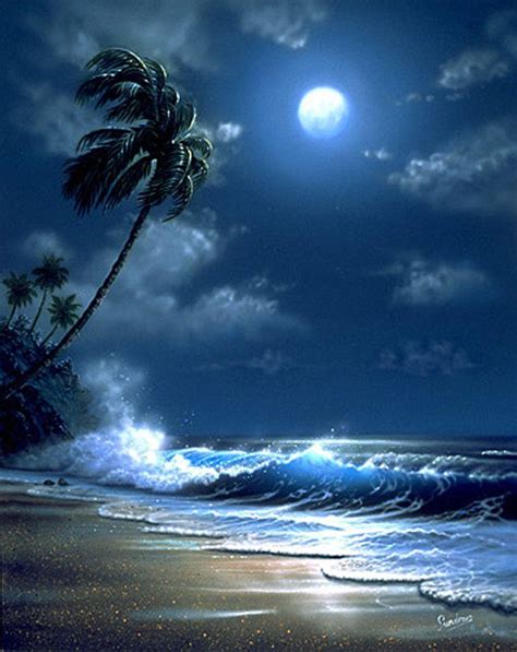Moonlight Beach Wallpapers Top Free Moonlight Beach Backgrounds