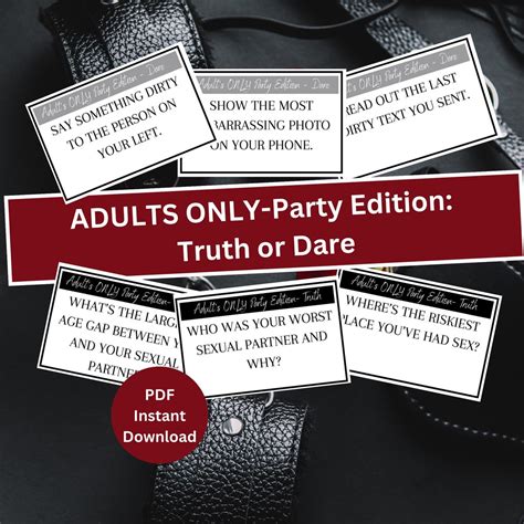 truth or dare party edition truth or dare adult game truth or dare