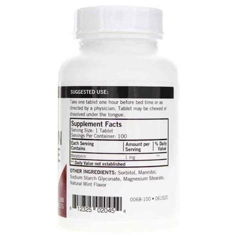 Melatonin Chewable Tablets 1 Mg Kirkman