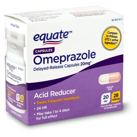 Equate Omeprazole Delayed Release Capsules 20 Mg 28 Count Walmart