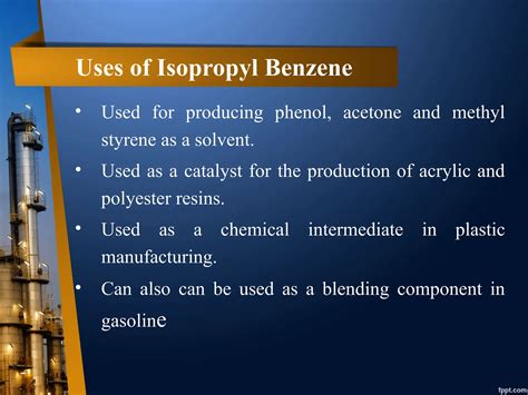 Production Of Isopropyl Benzene In Chemistry Ppt