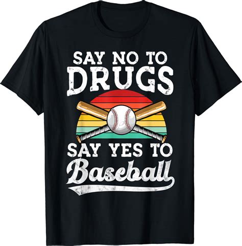 Say No Drugs Say Yes To Baseball Anti Drug Red Ribbon Week T Shirt