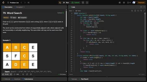 100daysofcode 100daysofcode leetcode wordsearch backtracking java