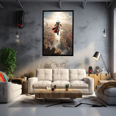 Ezio Leap Of Faith Assassin S Creed Digital Art Etsy