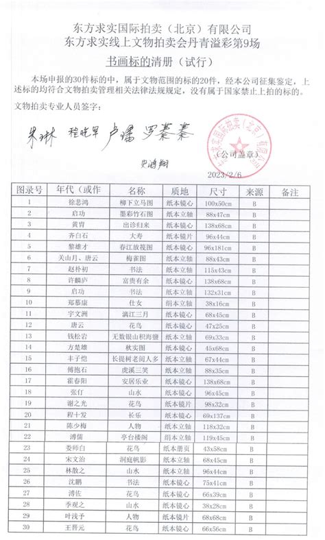 「文物局备案专场」丹青溢彩 — 中国书画专场（九）雅昌交艺－在线拍