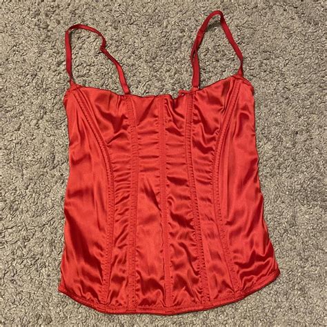 Red Victorias Secret Corset Only Ever Been Tried On Depop