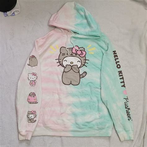 Hello Kitty X Pusheen Hoodie Size Medium Super Depop