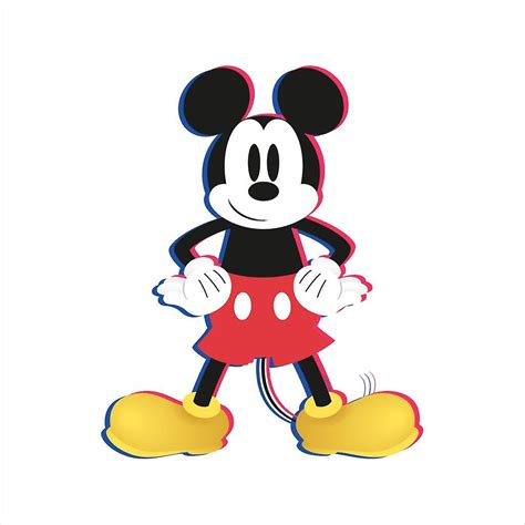 Disney Mickey Mouse 3d Effect Pose Mens T Shirt Fruugo Us
