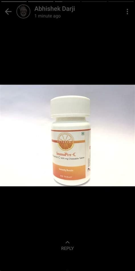 Immupro C Vitamin C Chewable Tablet 500 Mg 30 Tablets At Rs 45 Bottle In Ahmedabad