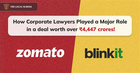 How Corporate Lawyers Played A Key Role In The Zomato Blinkit Merger