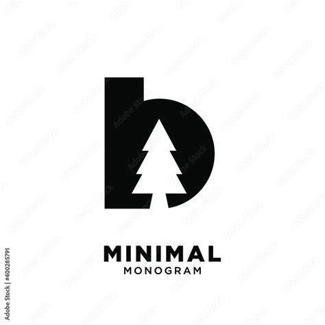 Letter E Pine Tree Initial Logo Design Stock Vector Adobe Stock