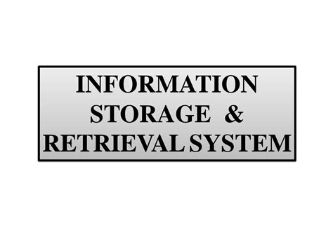 Solution Information Storage Retrieval System Studypool