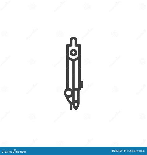 Compass Divider Line Icon Stock Vector Illustration Of Pictogram