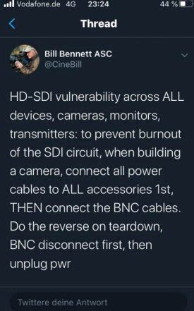 Preventing Damage To SDI Outputs Newsshooter