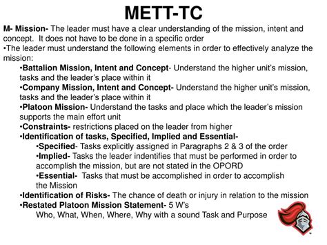 Ppt Troop Leading Procedures Mett Tc And Oakoc Powerpoint Presentation