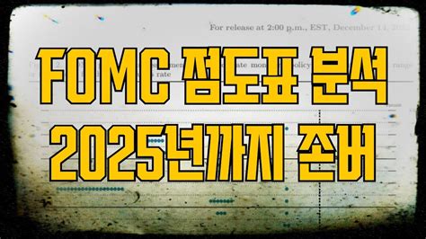 비트코인 리플코인 이더리움 2025년까지 존버ft Fomc 연준 점도표 분석 Youtube