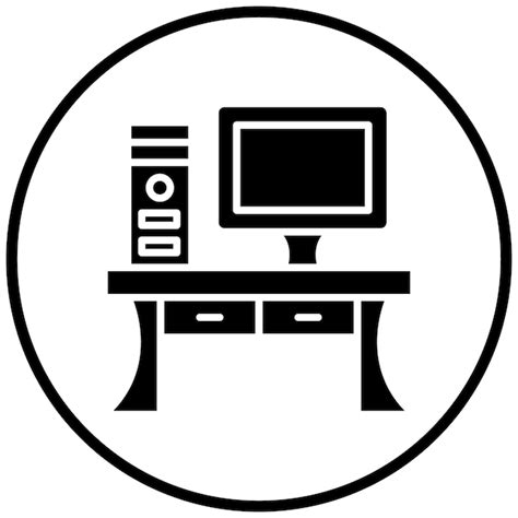 Premium Vector Vector Design Computer Table Icon Style