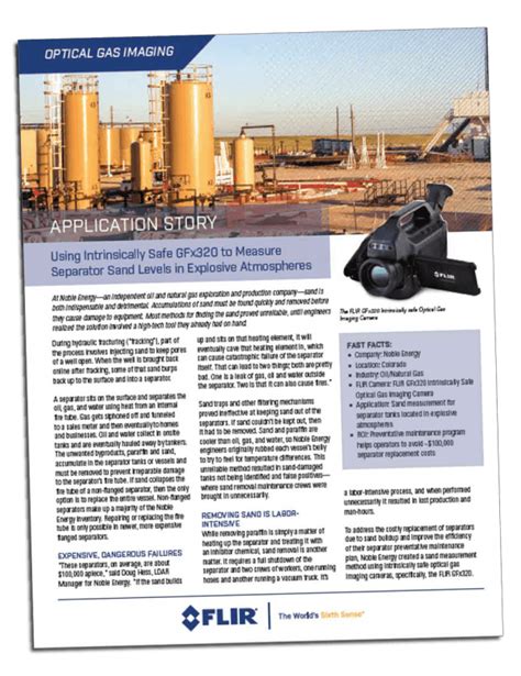 Flir Gfx320 En Entornos Atex Para Control De Sedimentos En Separadores