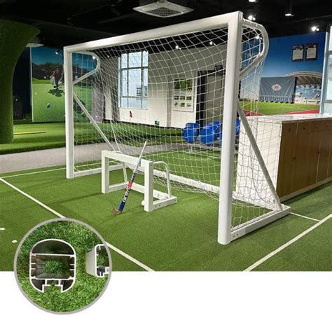 5mx2m Portable Aluminum Soccer Goalpost Football Goal With Wheel For