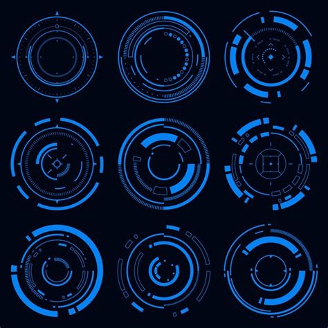 Premium Vector Vector Technology Futuristic Set Hi Tech Circle