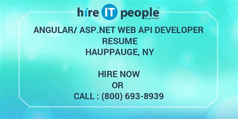 angular asp web api developer resume hauppauge ny hire it people we get it done