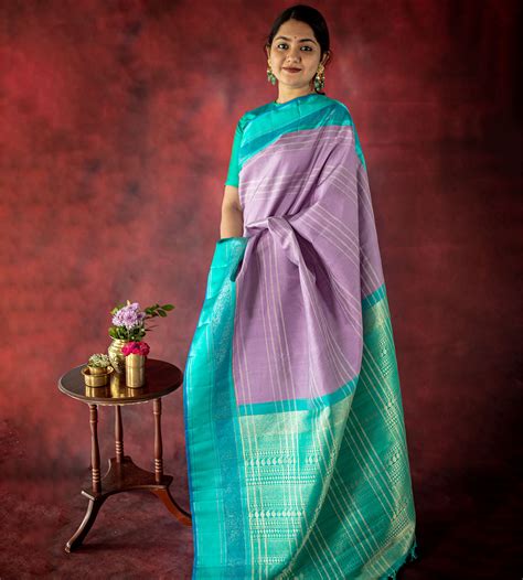 Lavender Kanchipuram Silk Saree