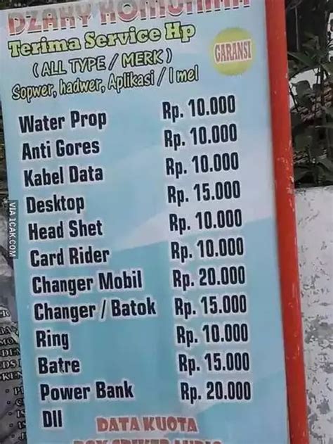 8 Potret Tulisan Nyeleneh Di Tempat Servis Elektronik Ini Bikin Tepuk
