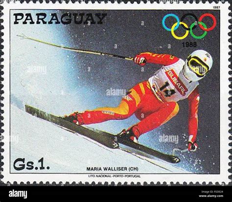 Maria Walliser 1987 Unknown 33 Maria Walliser 1987 Paraguay Stamp